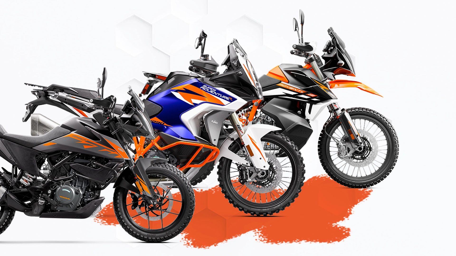 What are the different models of KTM motorcycles available?