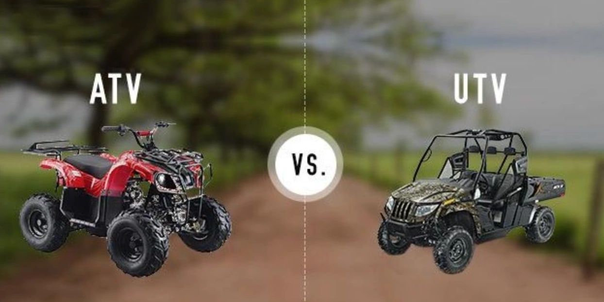 What are ATVs and UTVs and how do they differ from each other?