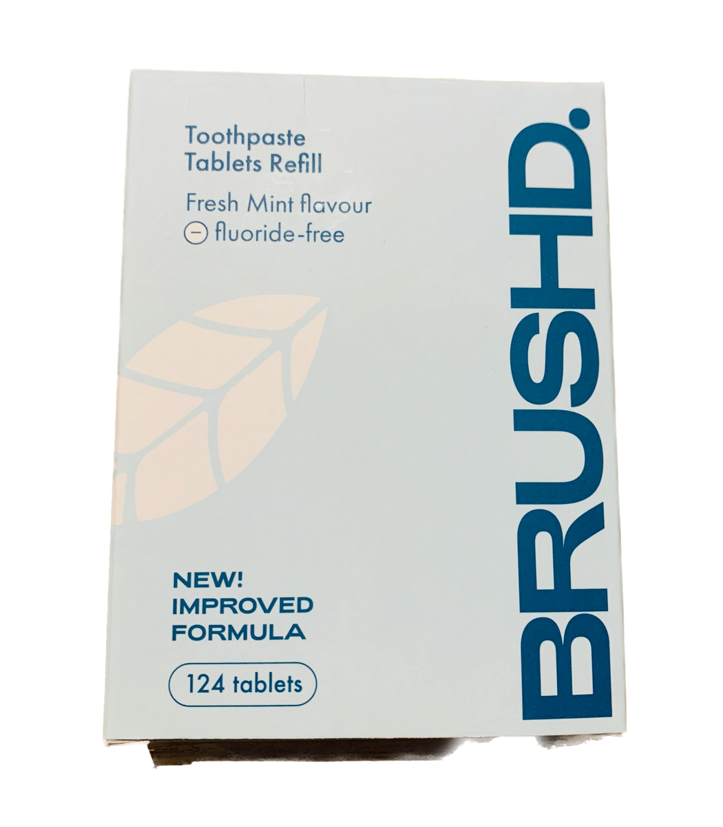 BrushD fresh mint toothpaste tablet (refill pack - 124)