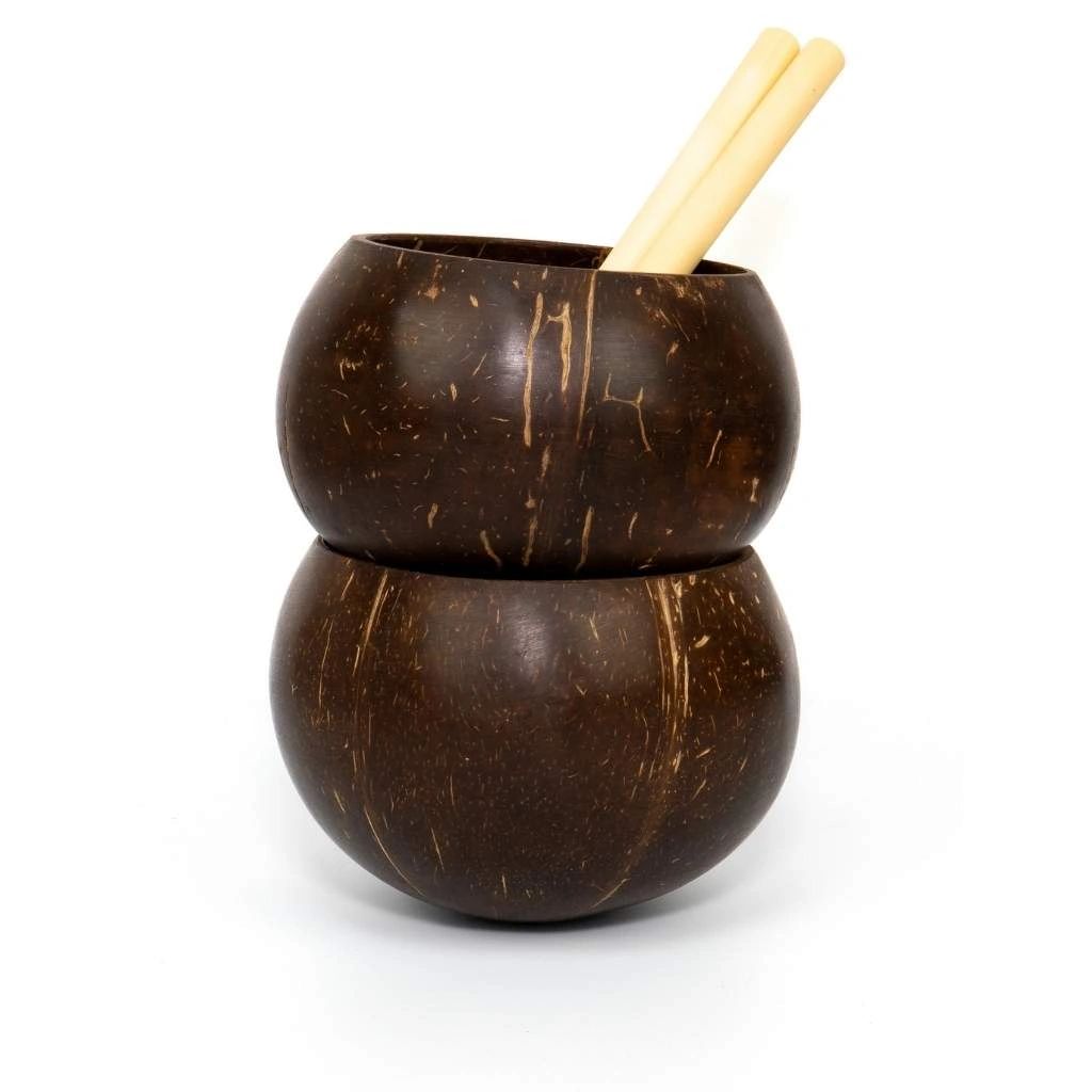 Coconut Cups | Natural Coco Shell Cup Set of 2