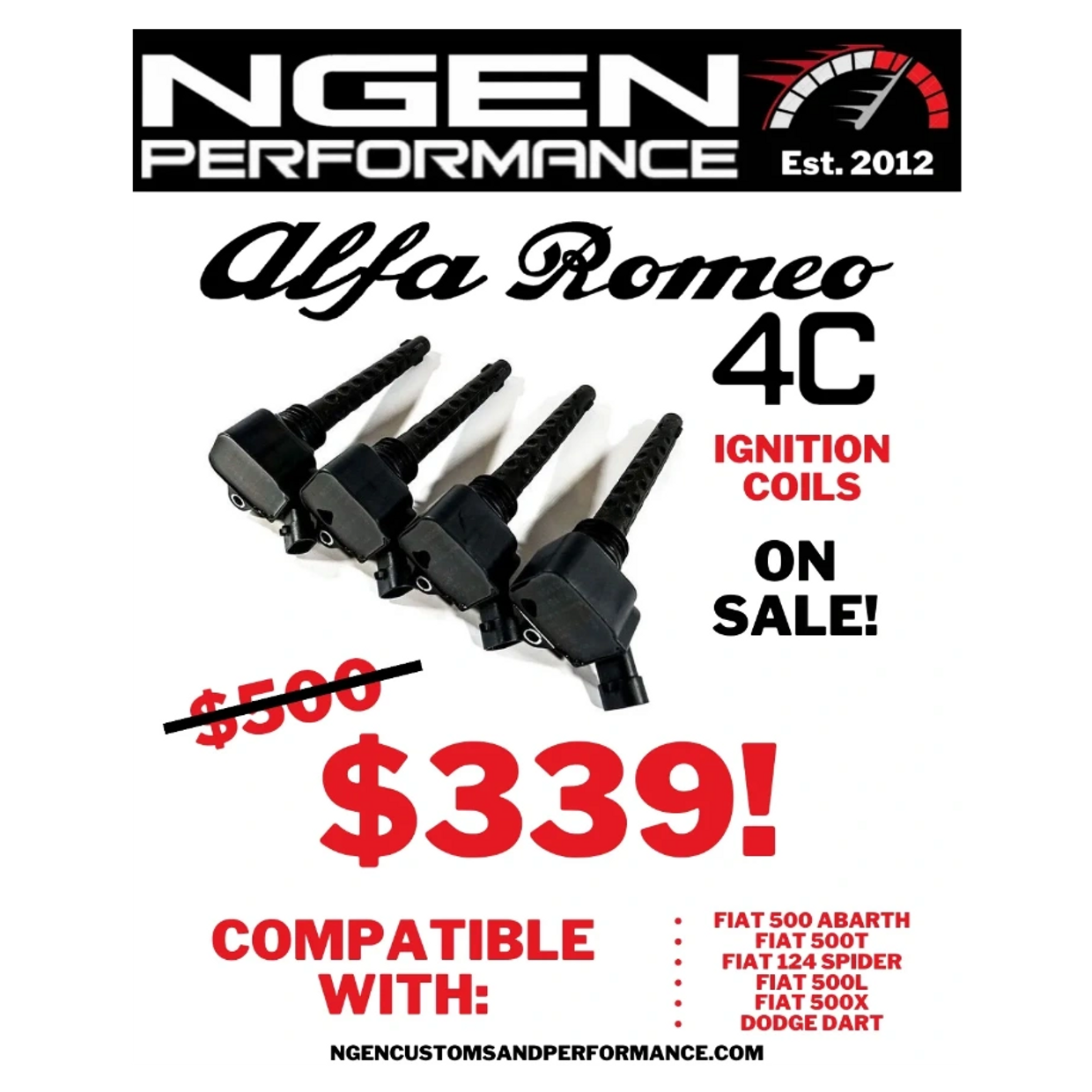 NGEN Customs & Performance - Abarth, Fiat, Performance Parts