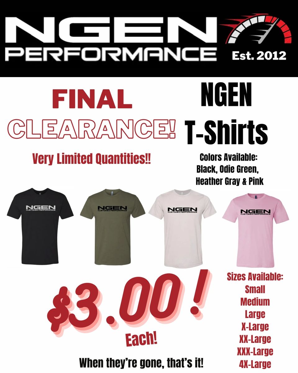 NGEN Jersey T-Shirt Final Clearance! Limited Quantities Available