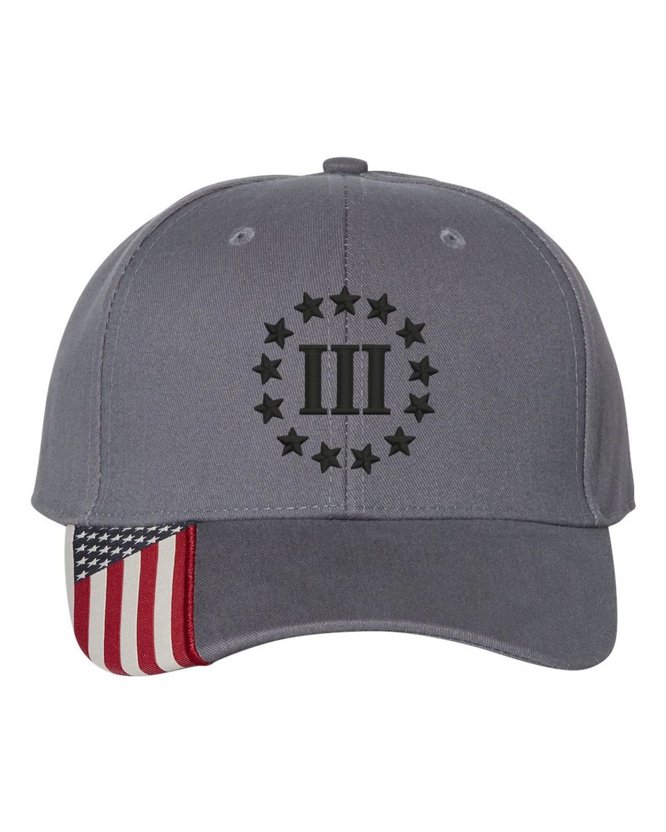 Three Percenter Cap with American Flag
