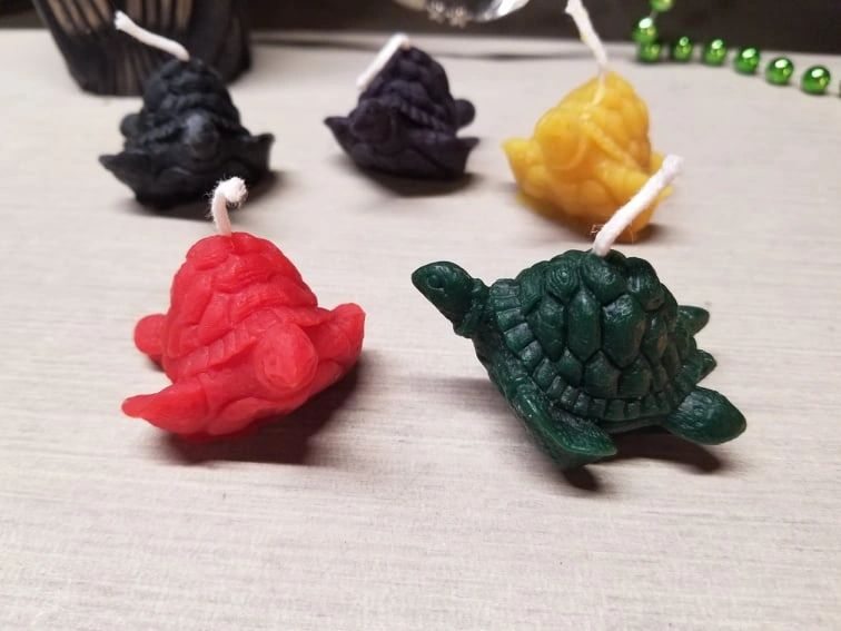 Mini Sea Turtle Beeswax Candles