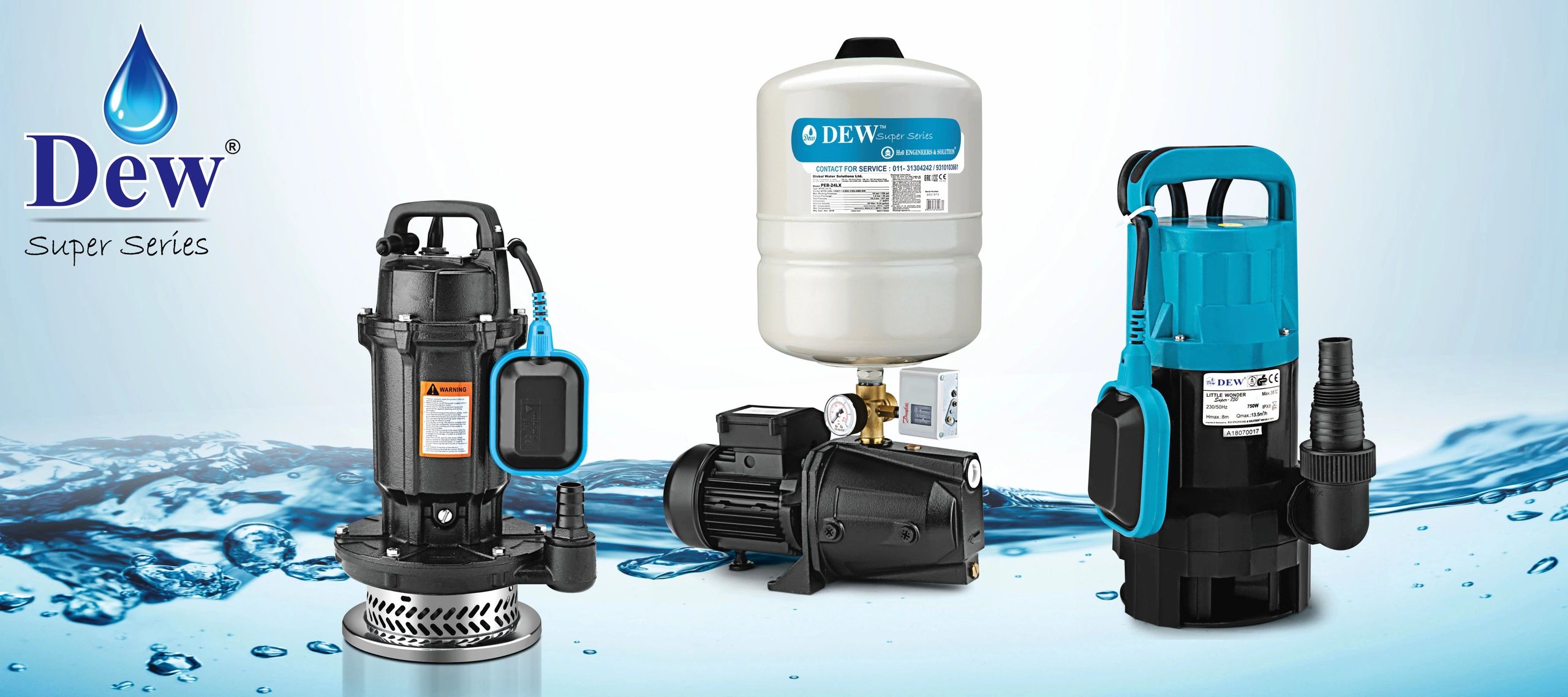 Submersible Pumps, Water Pressure Booster Pumps - DEW PUMPS