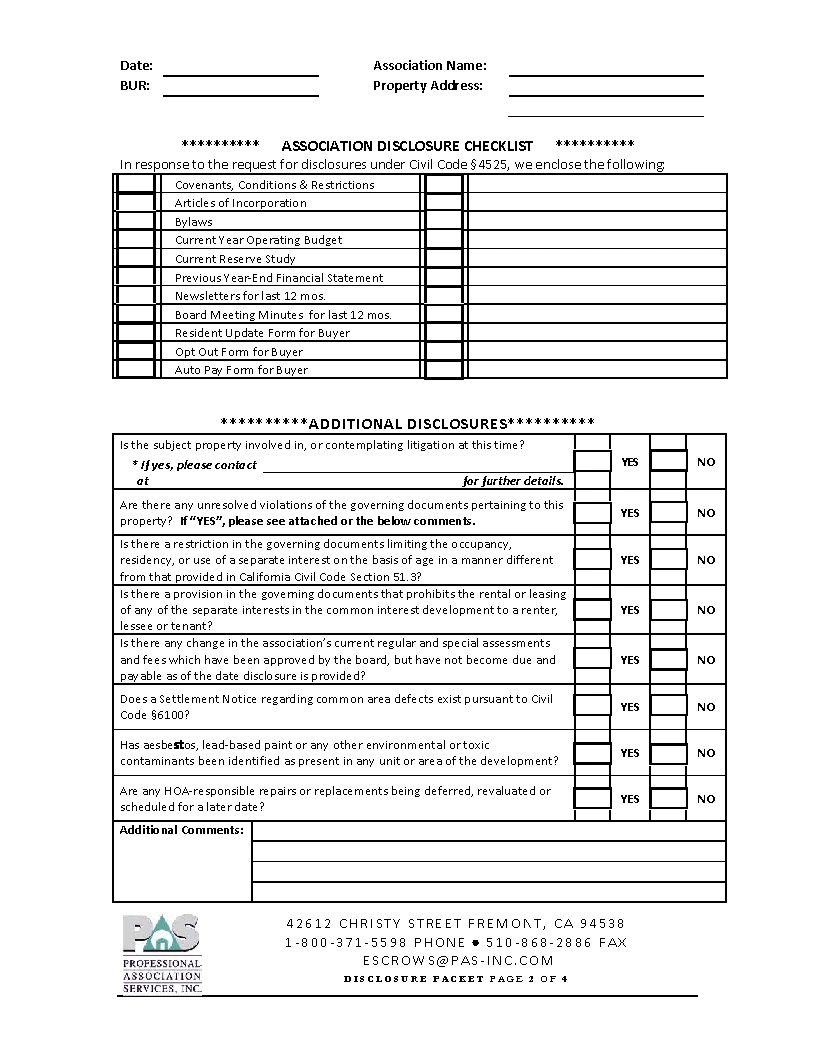 HOA Documents Package (Demand to title included) 3-5 business days ...