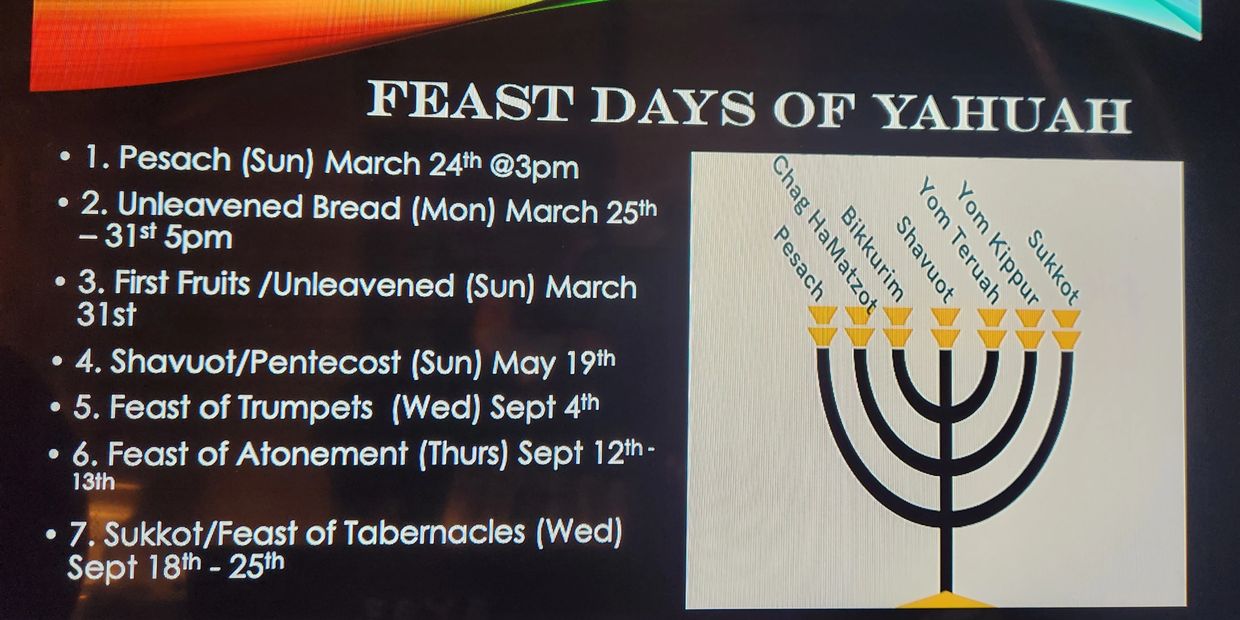 Feast Days of YAHUAH