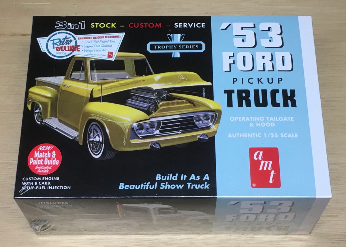 AMT 1953 FORD PICKUP TRUCK "TROPHY SERIES" 3IN1
