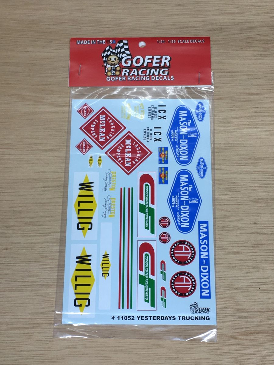 GOFER RACING YESTERDAYS TRUCKING DECALS