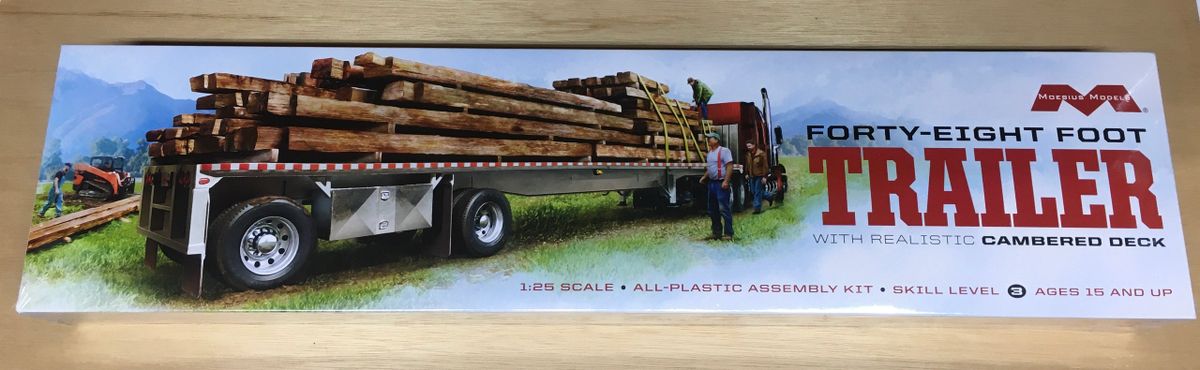 MOEBIUS 48 FOOT FLATBED TRAILER with CAMBERED DECK