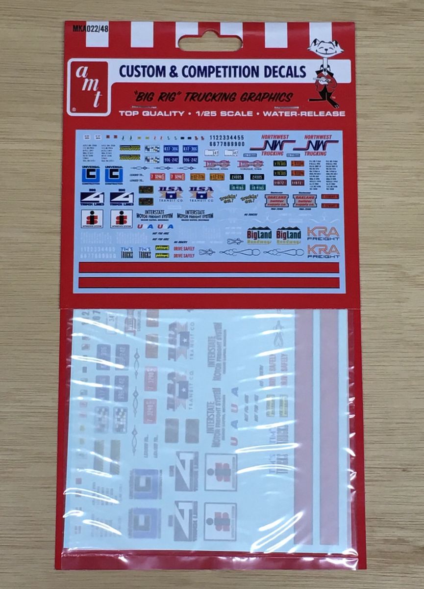 AMT BIG RIG TRUCKING DECALS (MKA-22)