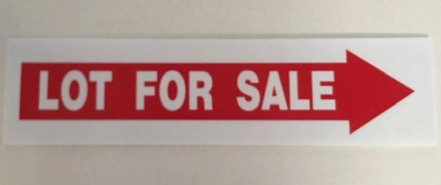Lot for Sale Corrugated Sign 6 x 24 inch