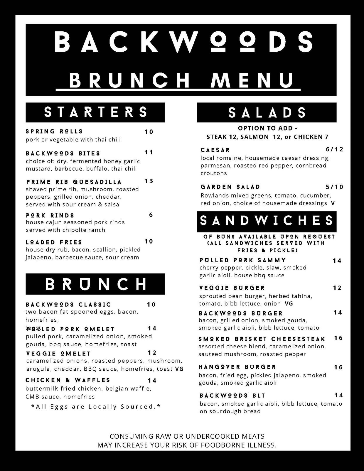 Brunch Menu