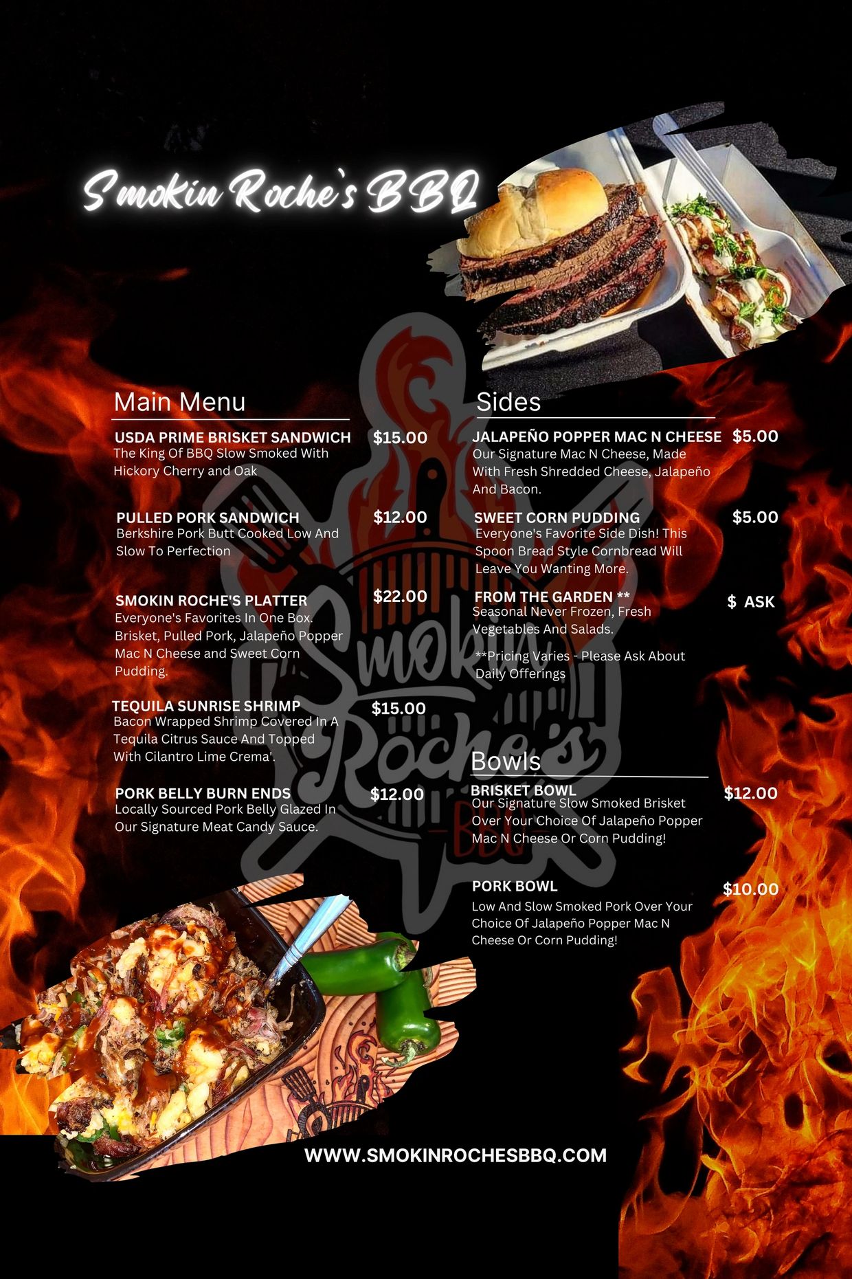 Event Menu | Smokin Roche's BBQ