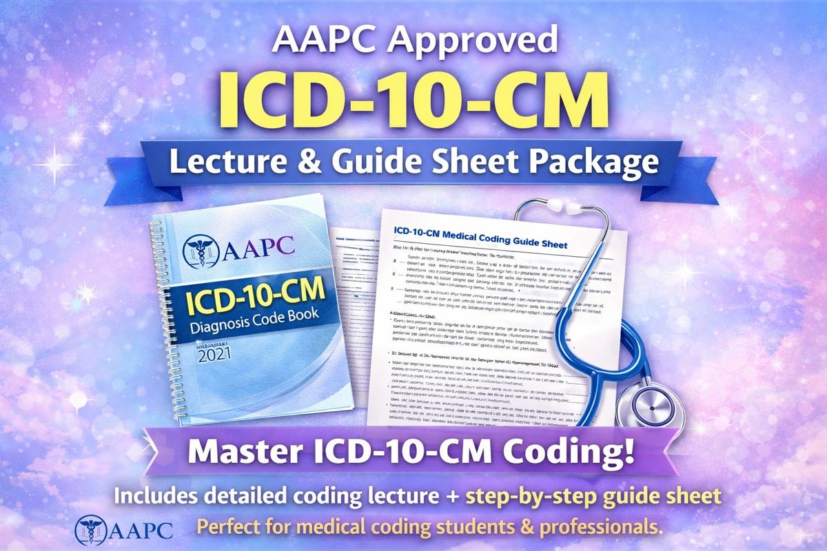 ICD 10 CM Step-by-Step Coding Guide Sheet Package-with CRC Exam Prep ...