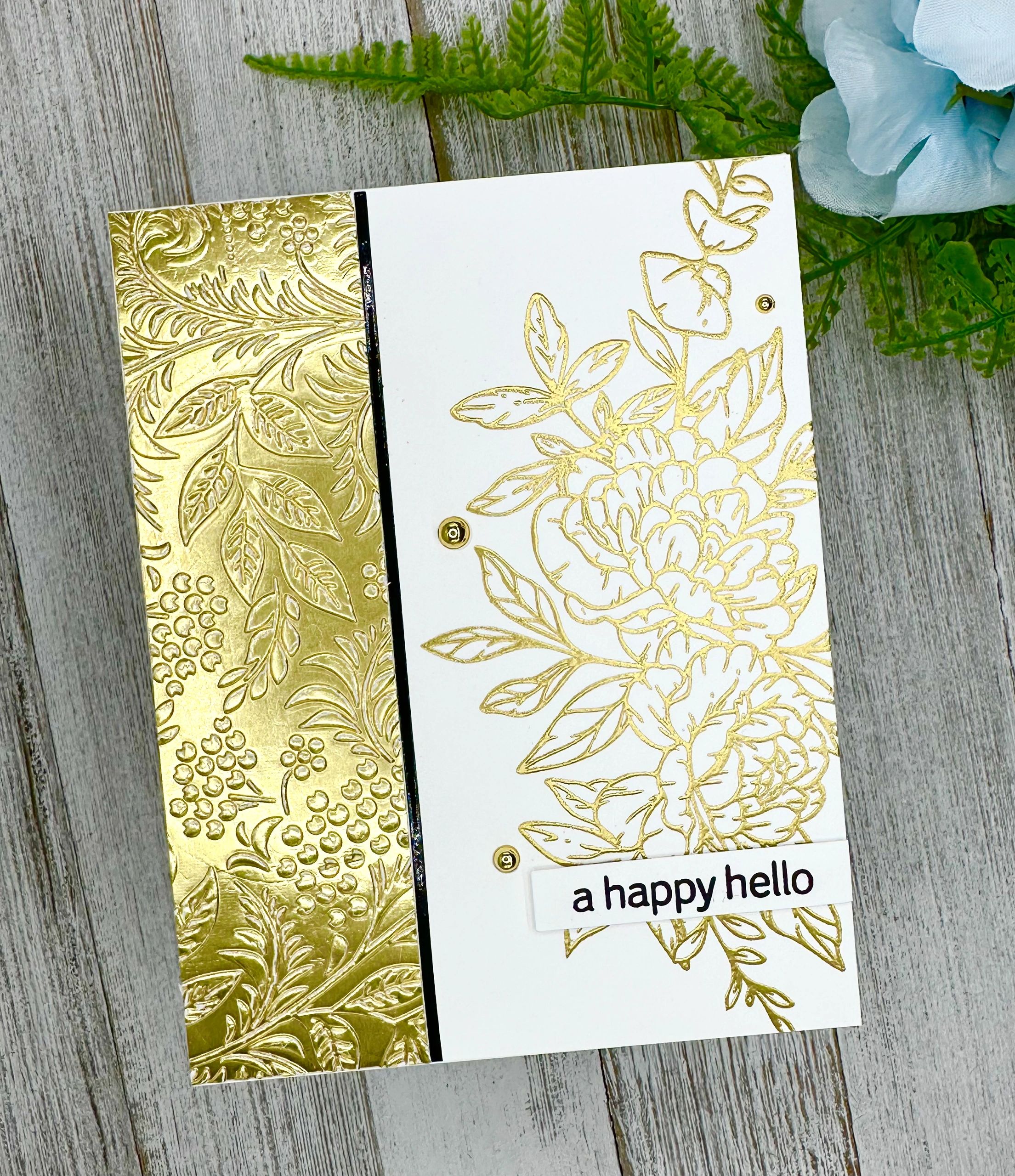 5 Minute Friday | How to Create an Elegant Gold Embossed Card