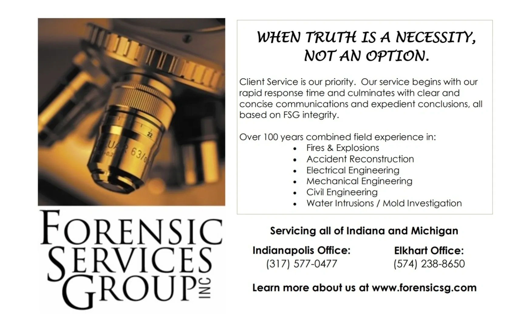 Forensic Services Group, Inc.