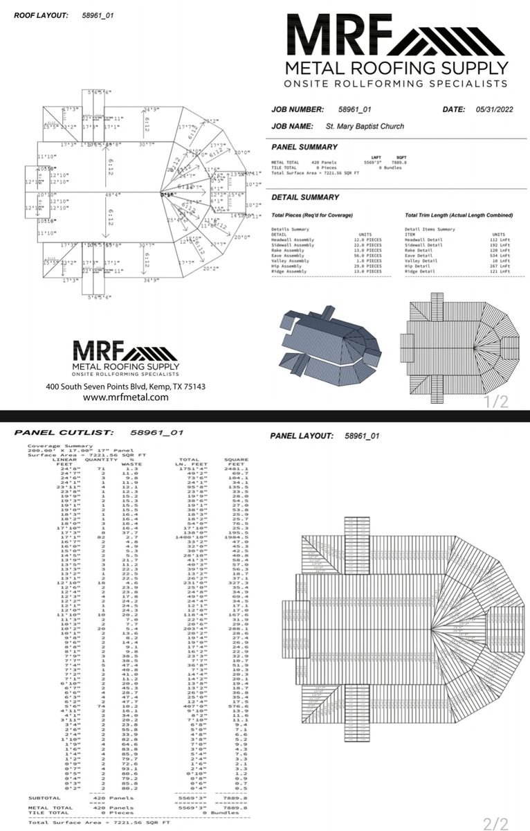 Panel Cutsheet/Layout