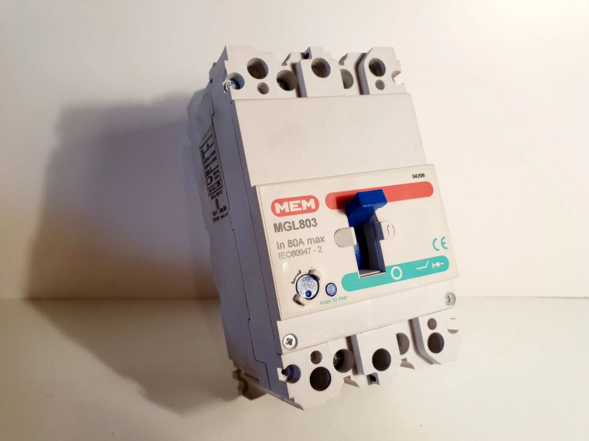 MEM MGL803, 80A 3 pole MCCB, same as BILL TLG803