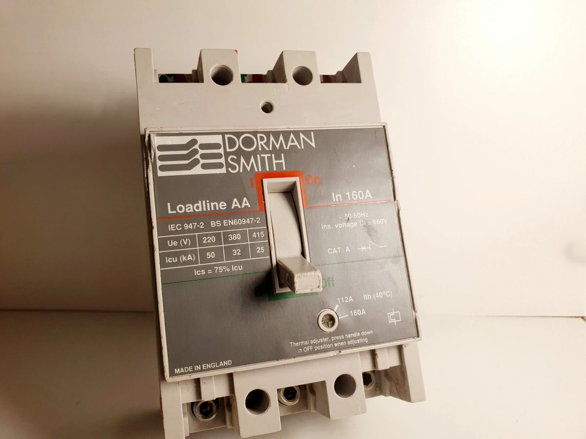 Dorman Smith Loadline AA 160a 3 pole MCCB, LLBAAT160