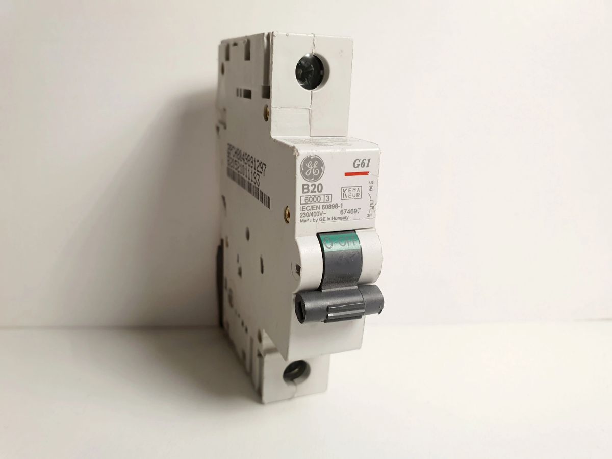 GE General Electric G61, 20A Type B mcb, circuit breaker, Modular Plus ...