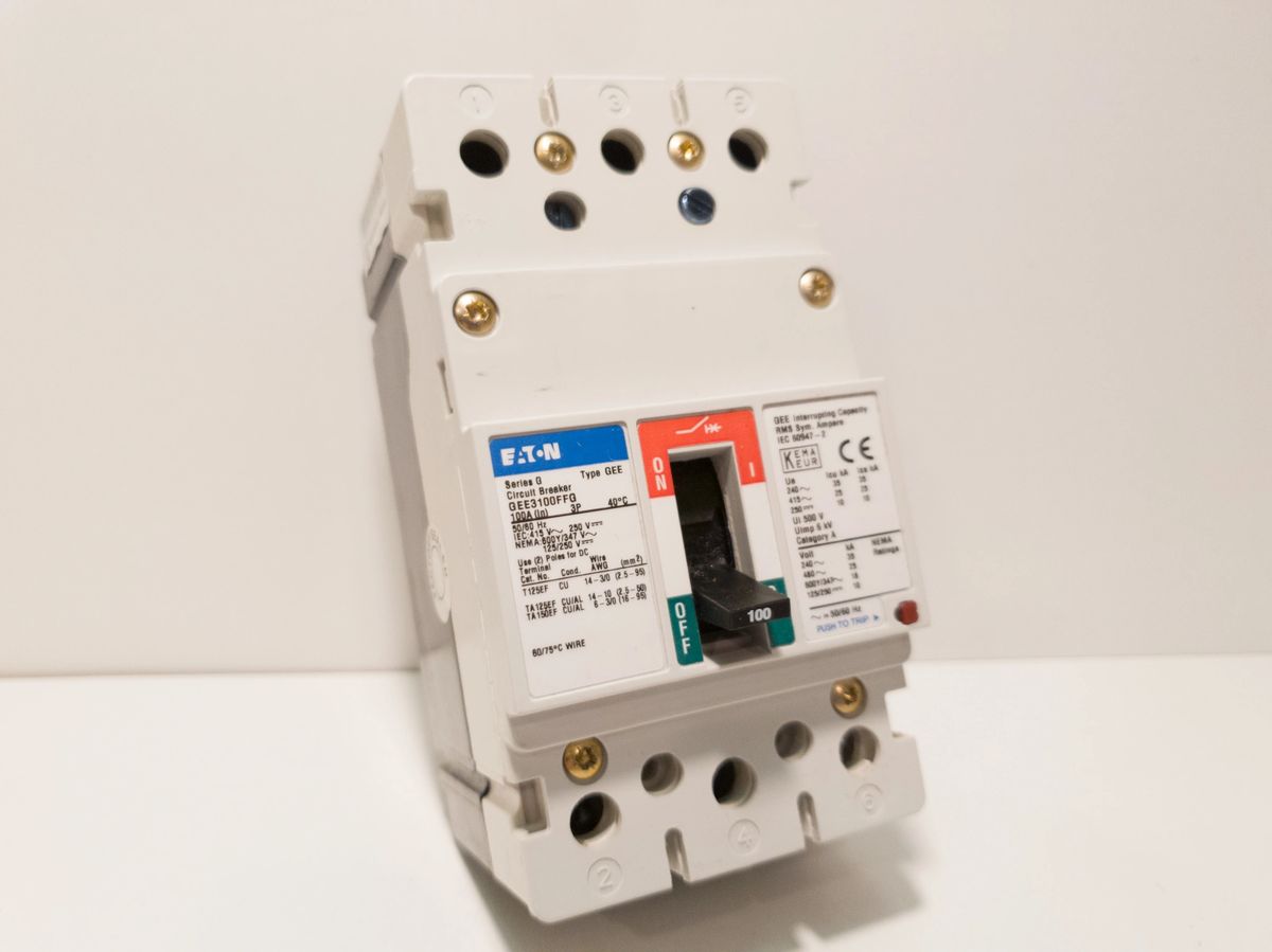 EATON GEE3100FFG 100A 3 pole mccb, circuit breaker, 25KA, Series G