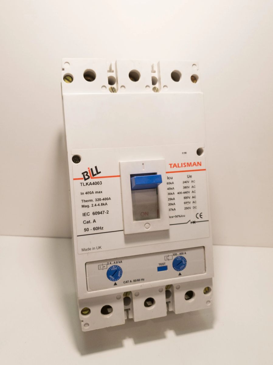 BILL TALISMAN TLKA4003 400a to 320A adjustable 3 pole MCCB, same as MEM ...
