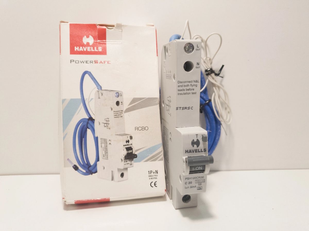 HAVELLS POWERSAFE, 20A 30mA, type C RCBO, PSH120CR30, A type 10KA, NEW