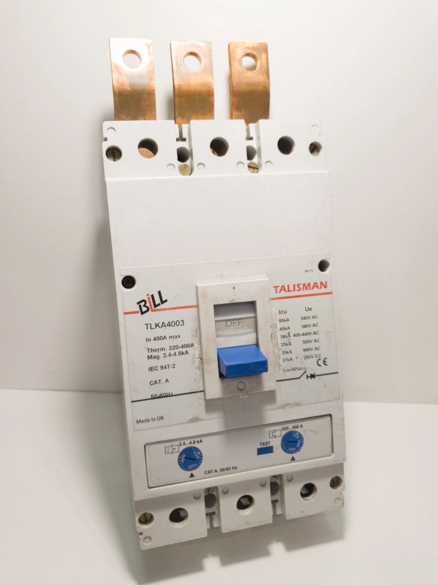 BILL TALISMAN TLKA4003 400a to 320A adjustable 3 pole MCCB, same as MEM ...