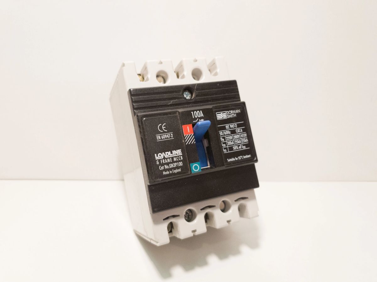 Dorman Smith Loadline G frame 100a 3 pole MCCB, GN3P100