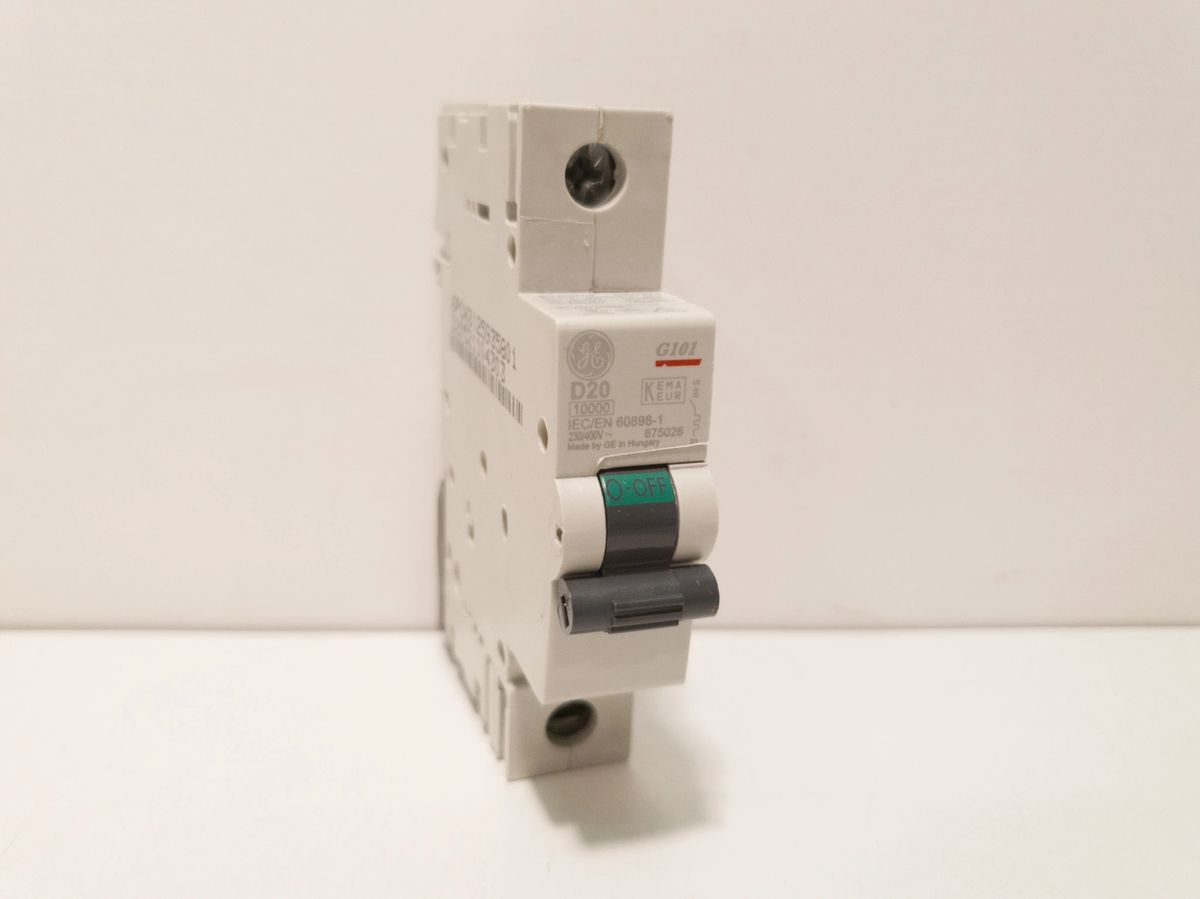 GE General Electric G101D20, 20A sp type D, mcb, Modular Plus, 675026 ...