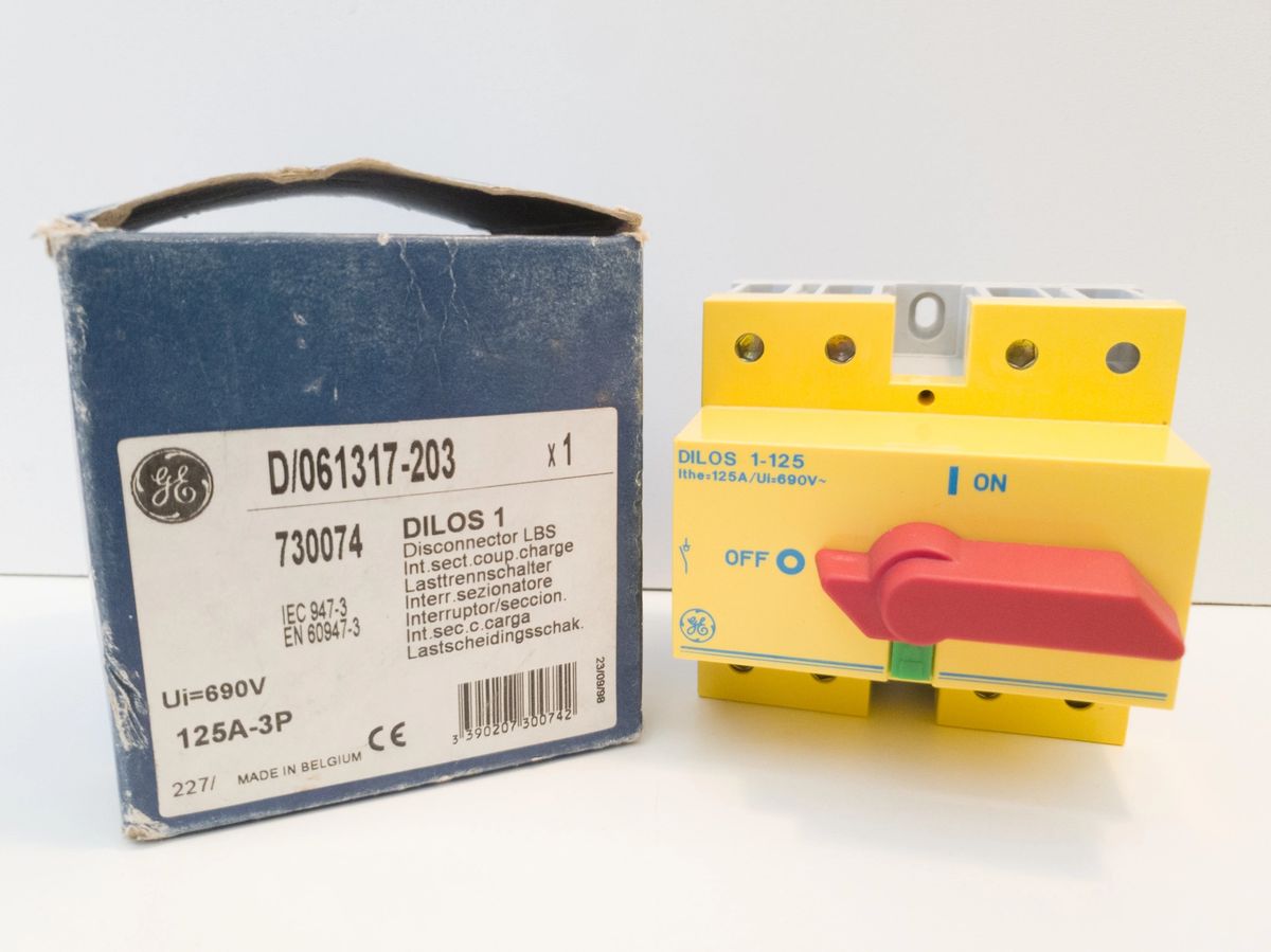 GE General Electric, DILOS 1, 125A 3 pole rotary disconnector, D/061317-203