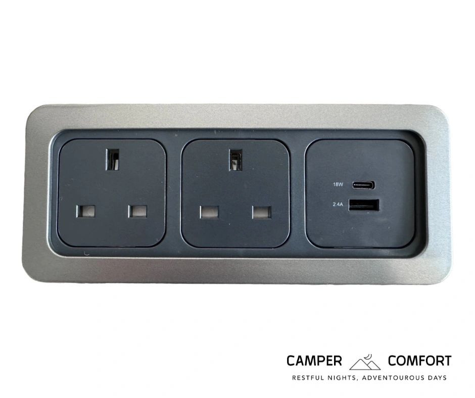 CBE C-line 2 x 240v sockets and double USB-A/USB-C socket