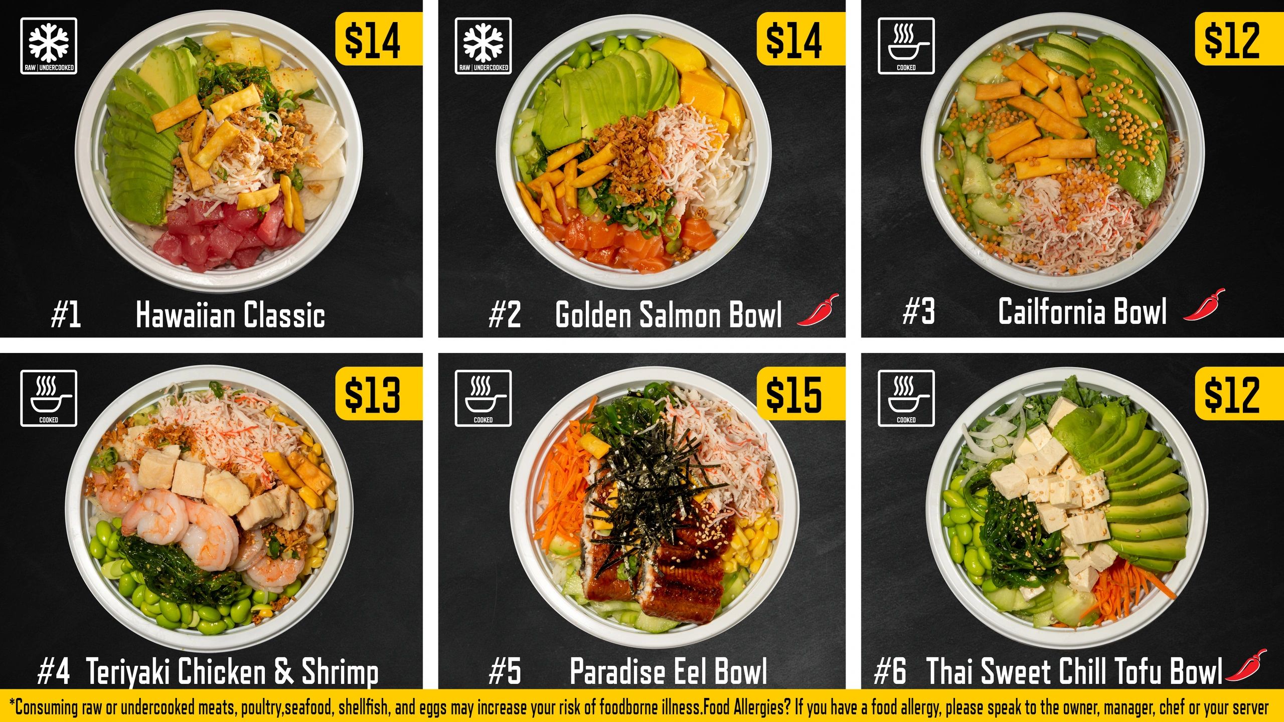 Poke Bowl and Sushi Burrito - Poke Burrito - Freshly Made
