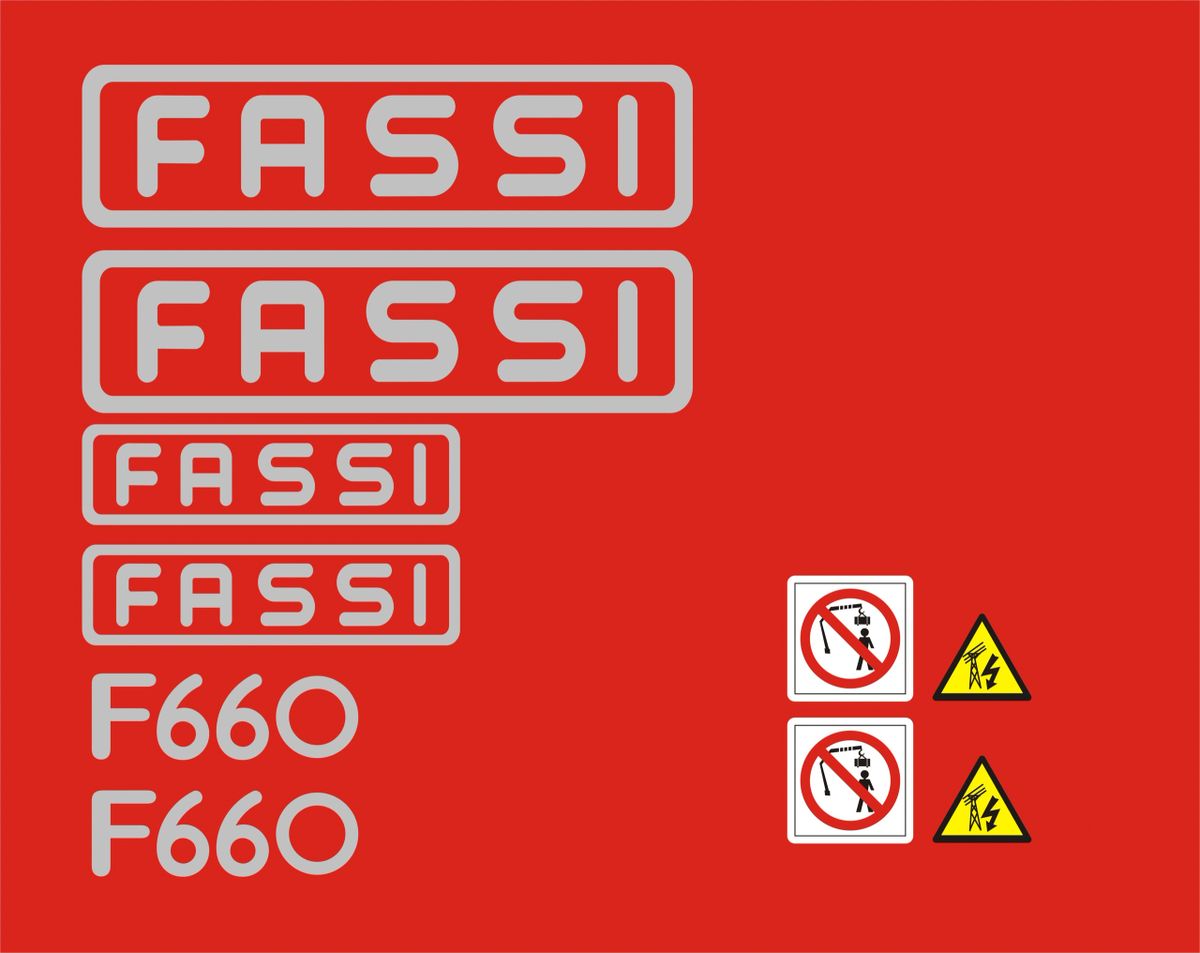 Fassi F660 Truck Mounted Crane Decal Kit.