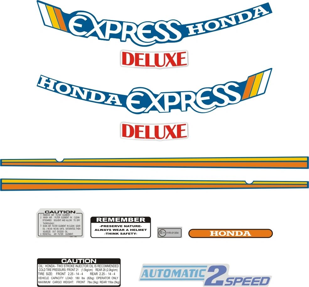 Honda Express Deluxe 1979 Replacement decals