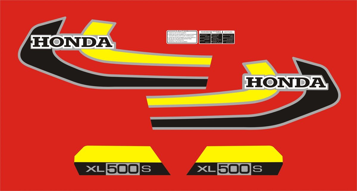 Honda XL500S 1982replacement decals