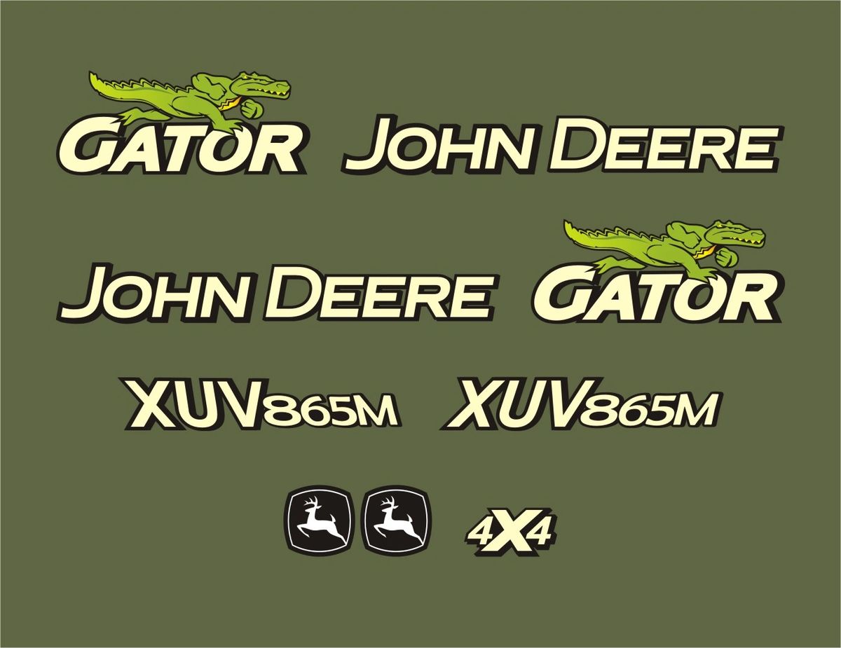 John Deere Gator XUV865M Replacement decals.