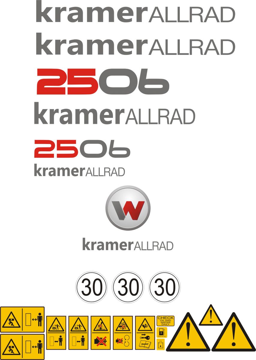 Kramer Allrad 2506 Telescopic loader Decal Set