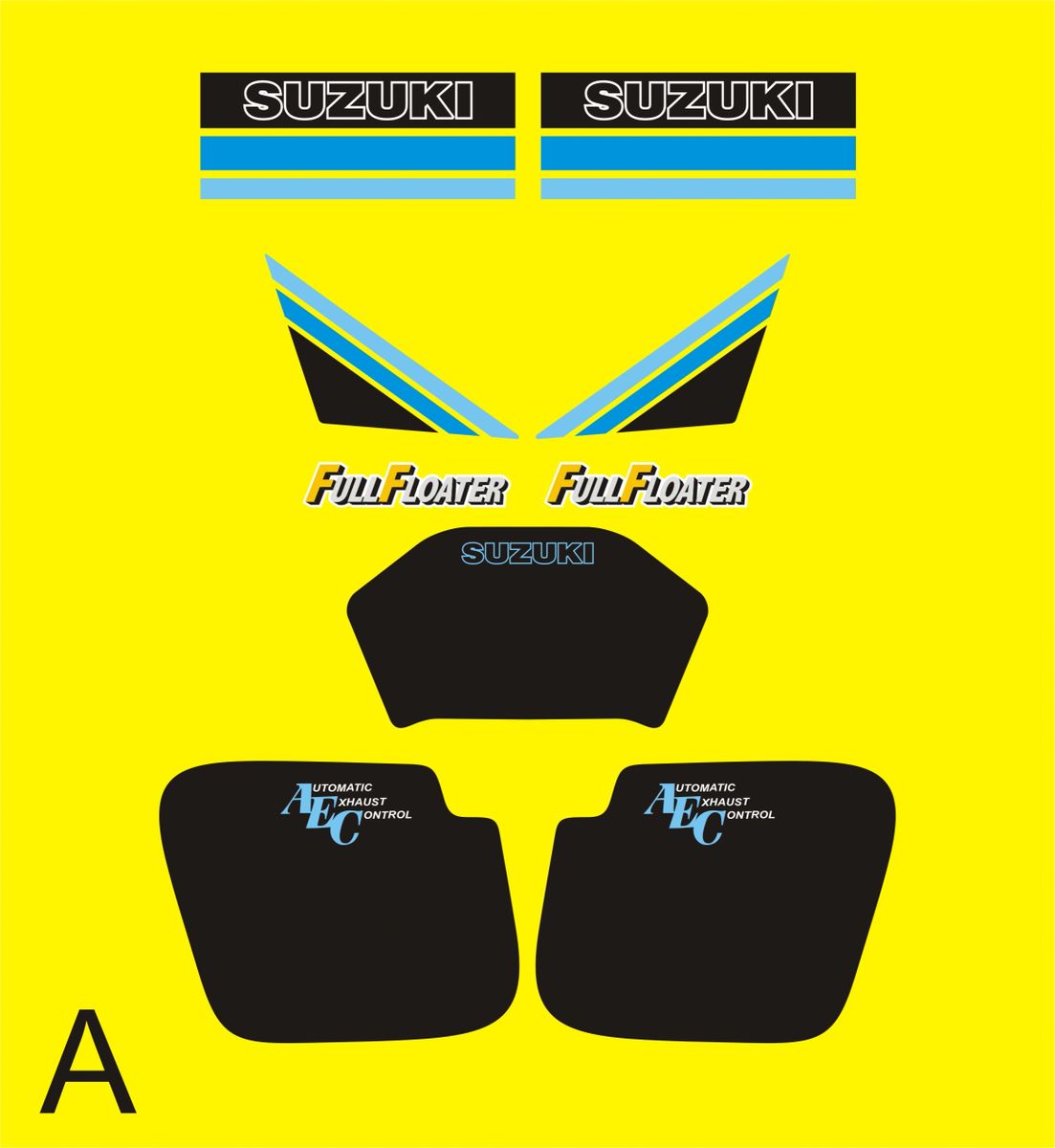 Suzuki TS250X Decal Kit A