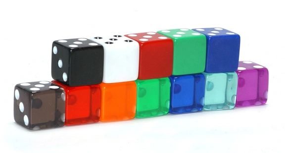 Translucent Blank 6 Face Dice