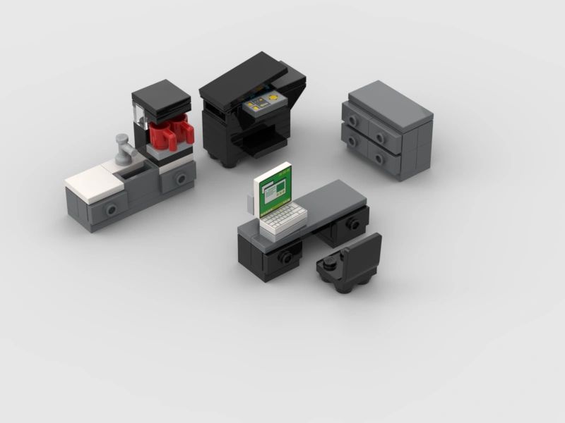 Lego office furniture instruction pack