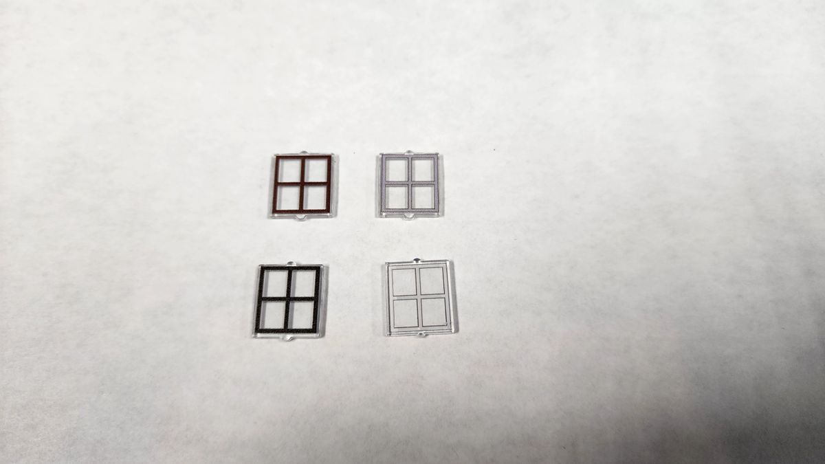 Printed 2x2 4 pane window piece