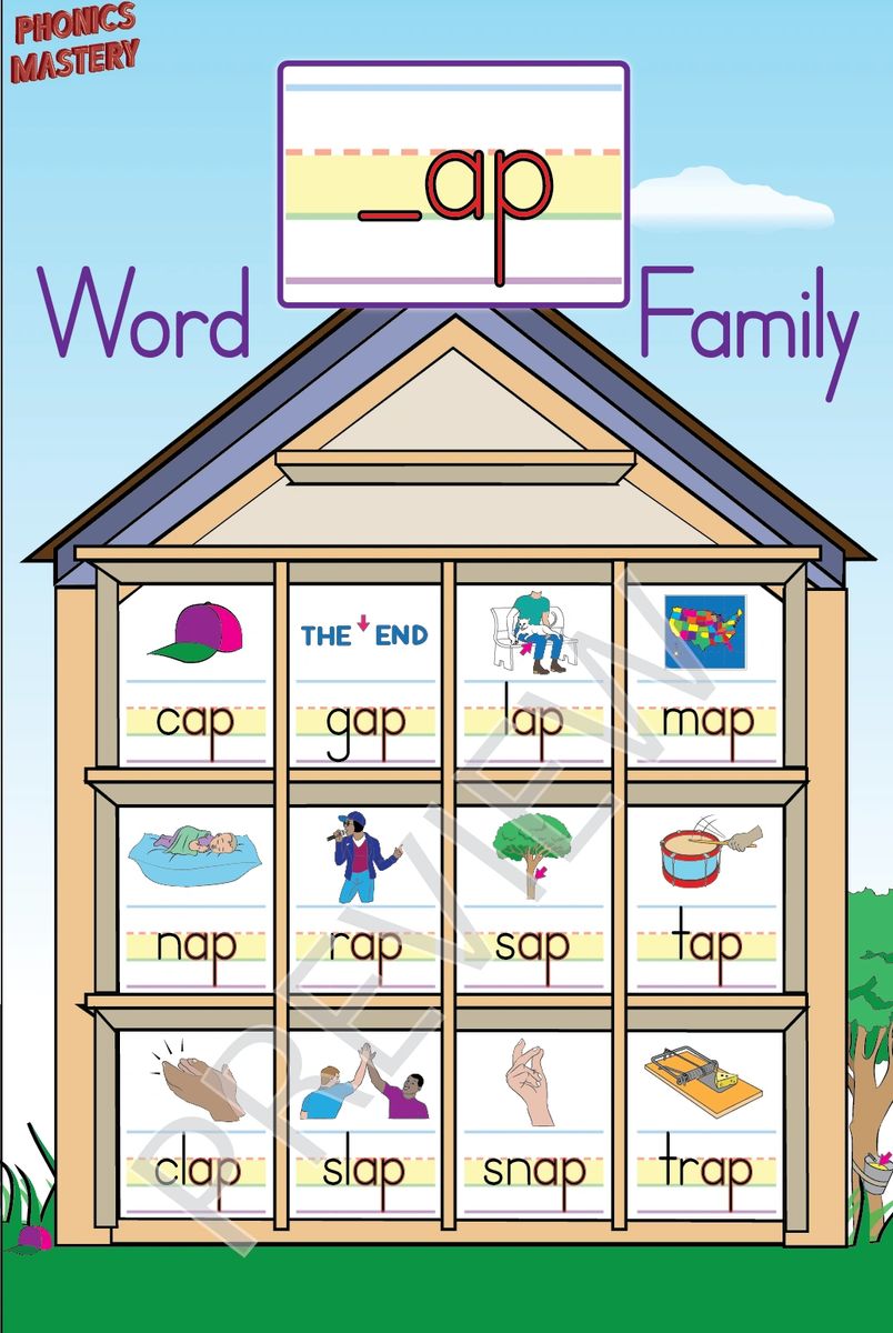 Phonics Mastery AP Word Family Poster