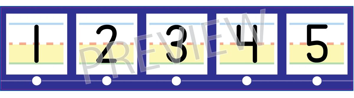 Number Line Squares 0-100 (water- & tear-resistant)