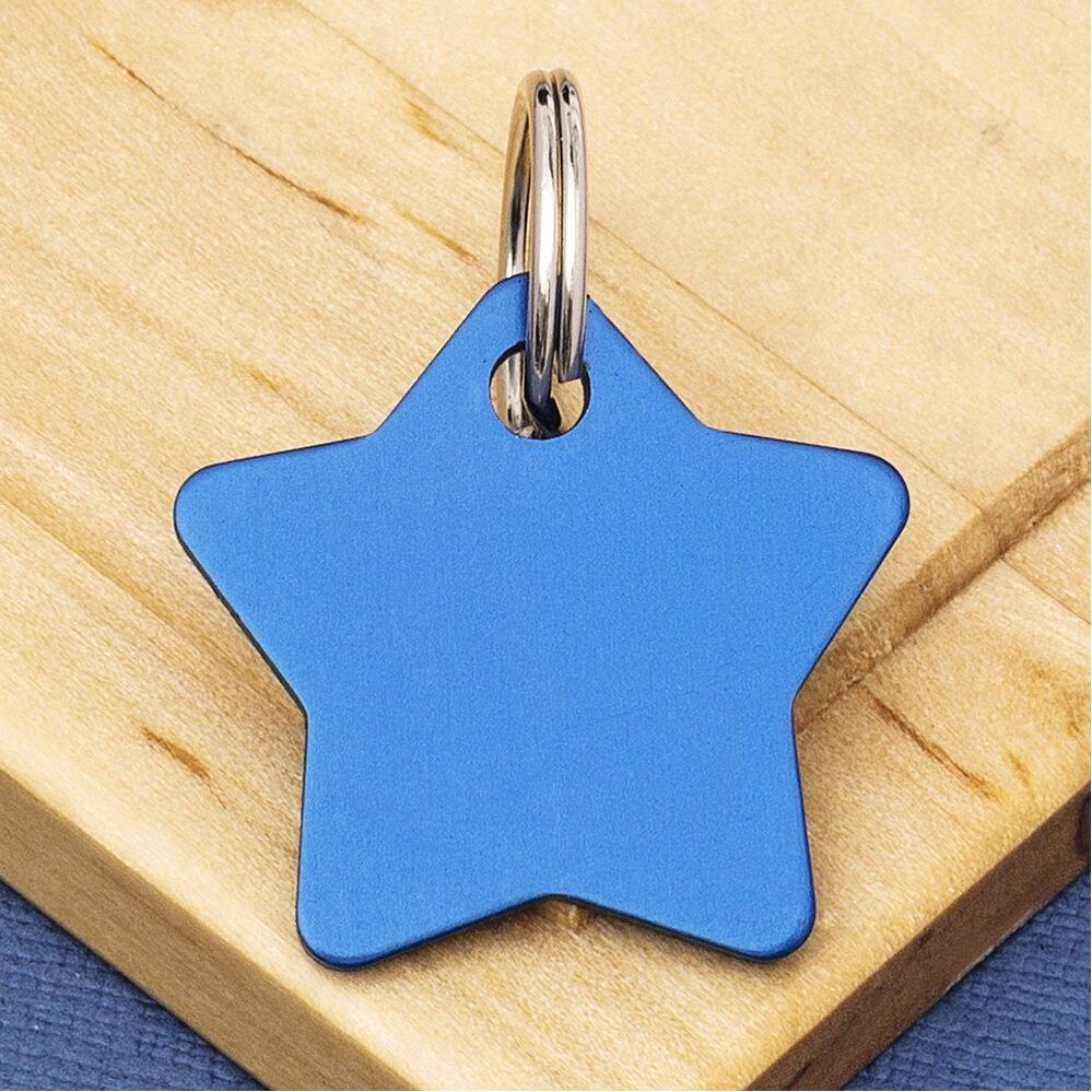 Star Aluminium Dog/Cat Disc - Available in Assorted Colours