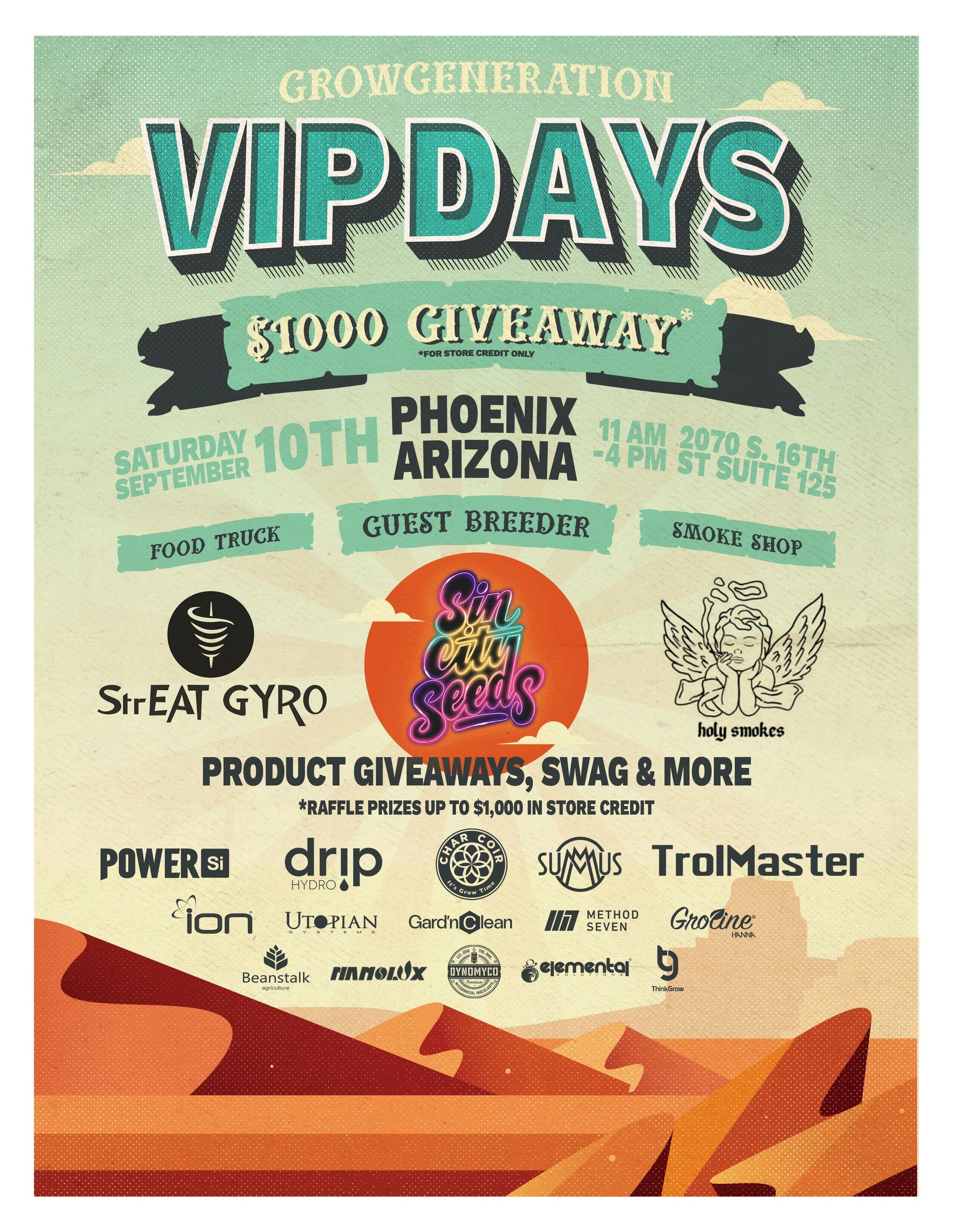 9.10.22 Join us in PHX for Vendor Day at Grow Generation