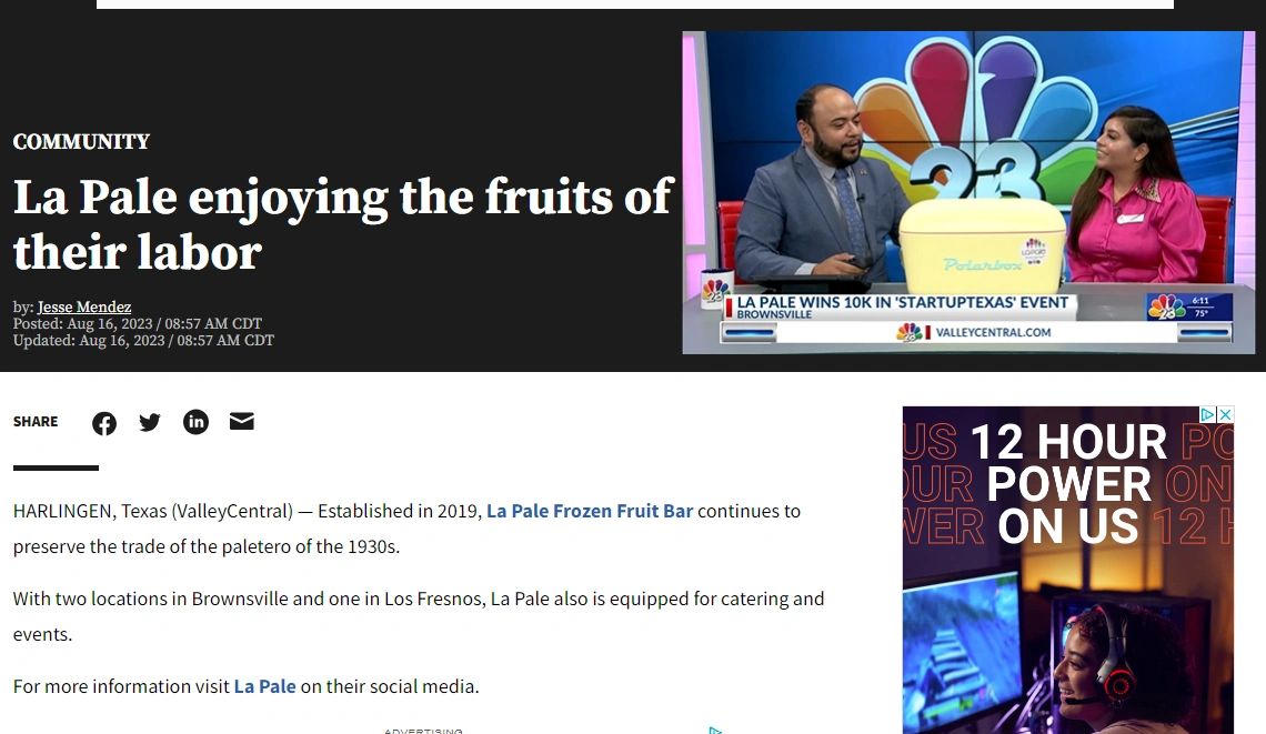 La Pale enjoying the fruits of their labor