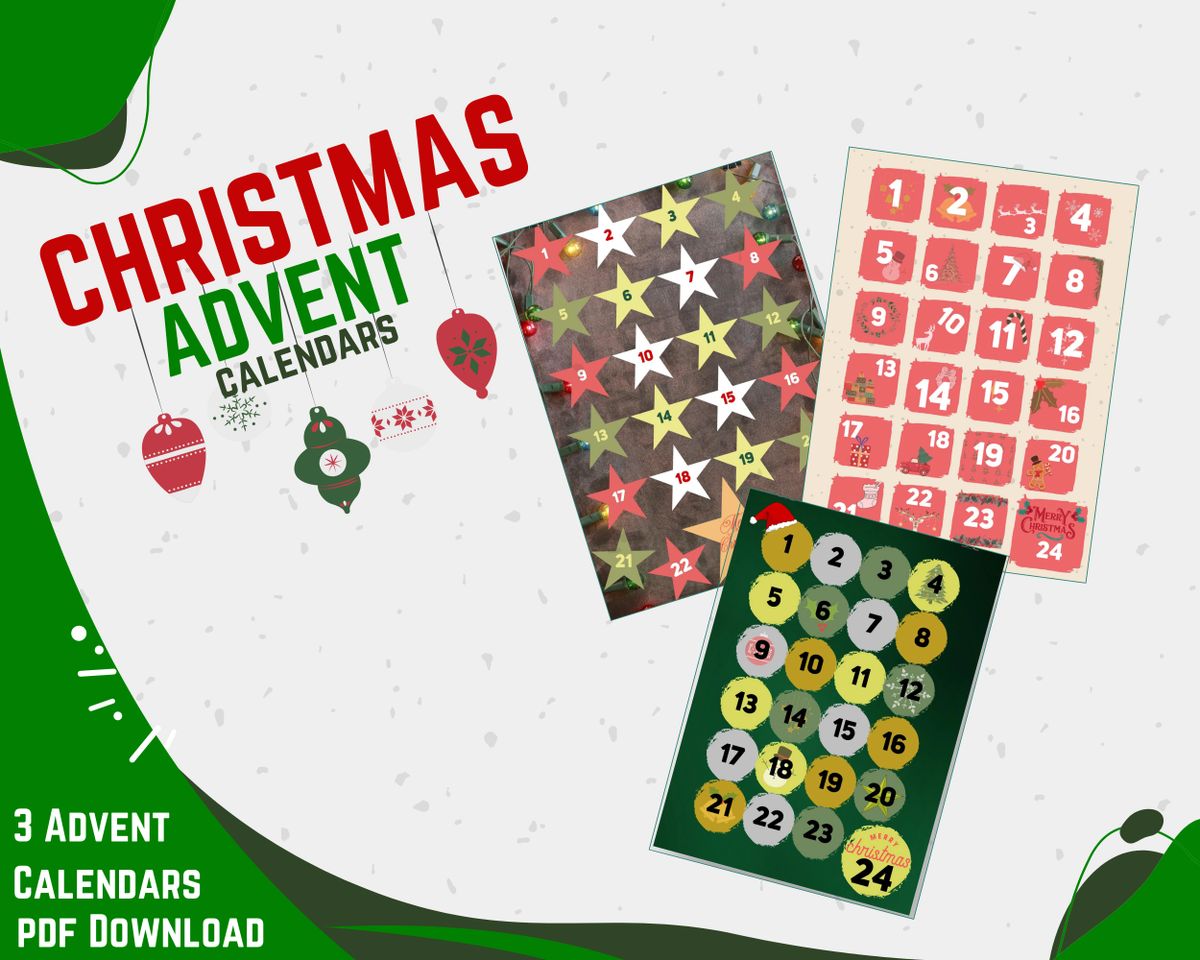 Advent Calendar, Advent Calendar for Kids, Advent Calendar Printable ...