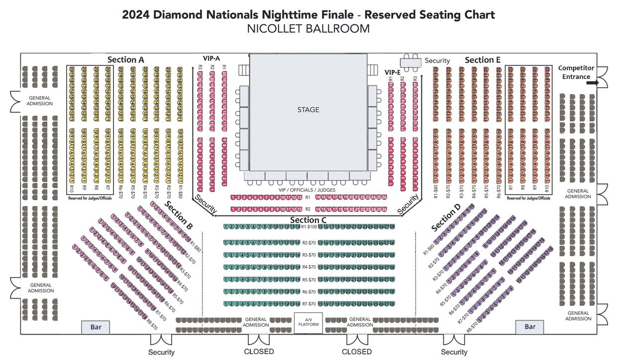 NIGHTTIME SEATING CHART